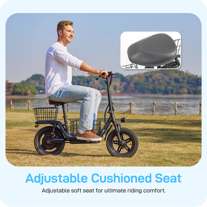 Hoverfly Z6 Electric Scooter with Seat - 500W Motor, 25-Mile Range, & Enhanced Safety Features