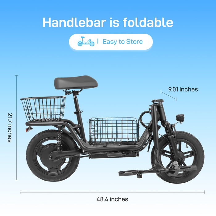 Hoverfly Z6 Electric Scooter with Seat - 500W Motor, 25-Mile Range, & Enhanced Safety Features