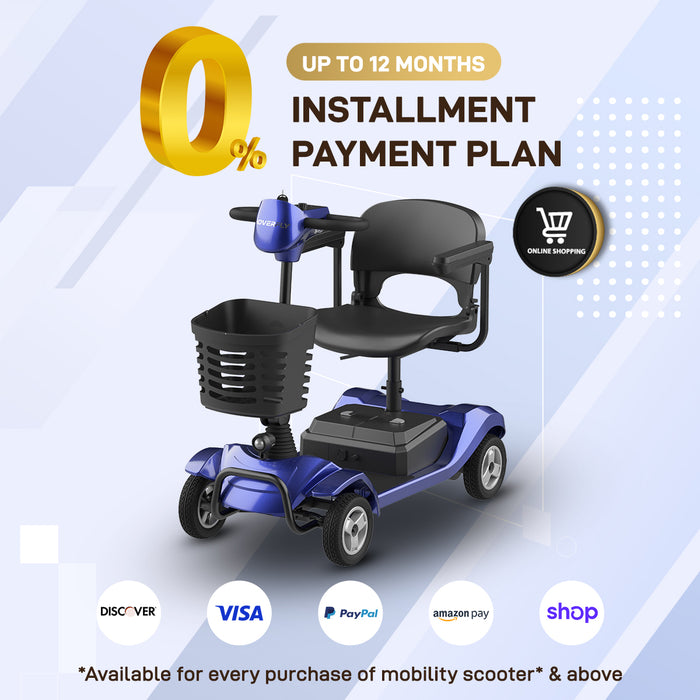 Hoverfly T4 Electric Four-wheel Mobility Scooter 9" 3.2MPH | Mobility ...