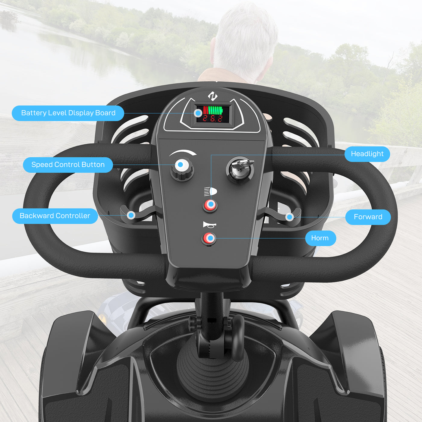 Hoverfly T4 Electric Four-wheel Mobility Scooter 9" 3.2MPH | Mobility ...