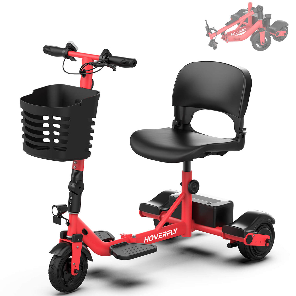 Hoverfly T3 Lightweight 3 Wheel Foldable Mobility Scooter for Seniors