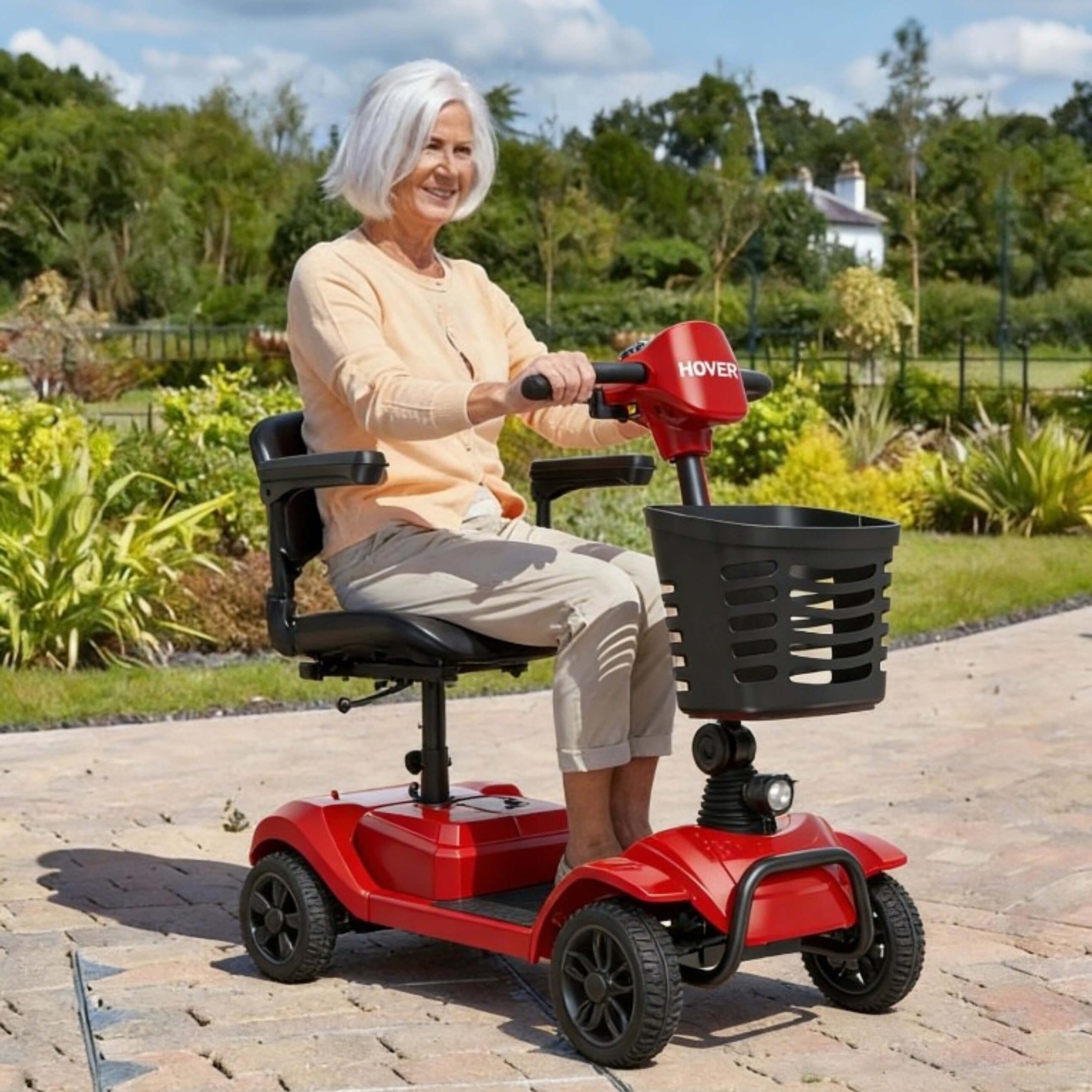 Hoverfly T4 4-Wheel Mobility Scooter 12Mile Range 330lbs Maxload for ...